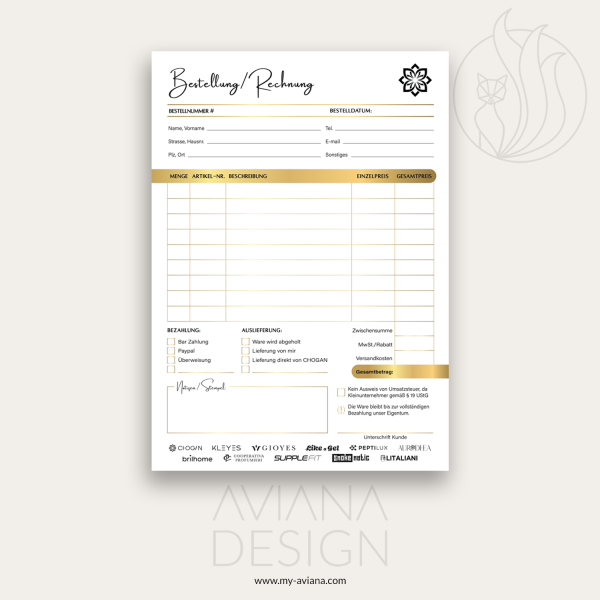 Bestellschein A5 – My Aviana